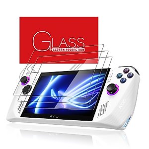 MES MERRY [3 Pack] Screen Protector for ASUS ROG Ally Handheld 2023, Tempered Glass 7 inch, Edge to Edge Full Cover