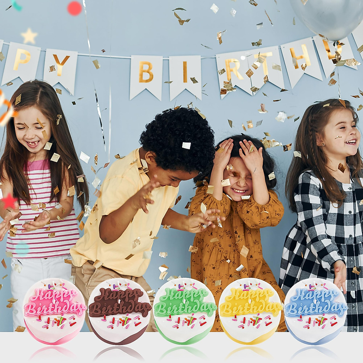 Glehaven Birthday Candles Happy Birthday Gift for Women.Pure Soy Scented Birthday Candle.Unique Candles for Women Birthday Candles for Cake Gift- Pink