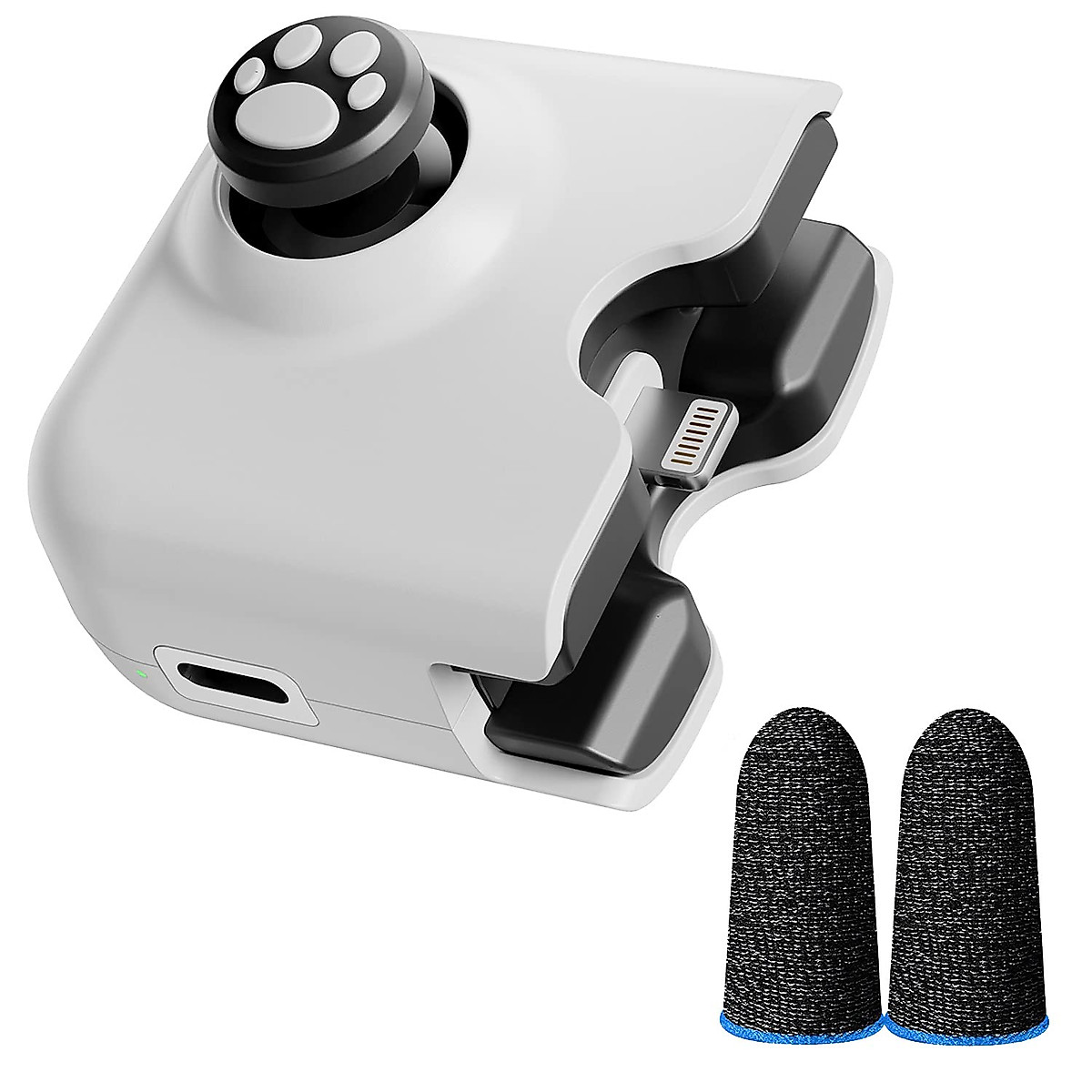 IFYOO YAO L1 Pro Mobile Game Controller Joystick for iPhone (iOS 13.4 or Later), Gaming Gamepad for PUBGG Mobile, Call of Duty Mobile(CODM), Wild Rift, Genshin Impact, with 2 pcs Finger Sleeve - White