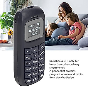 GLOGLOW Unlocked Cell Phone, 0.66inch Screen Mini Button Phone Multifunction Dual SIM Card Dual Standby for Calling (Blue)