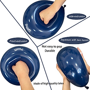 Navy Blue Baby Pink Balloon Arch Garland Kit-124pcs, 4 Sizes Navy Blue Balloons Baby Pink Balloons-Party Decorations for Baby Shower, Bridal Shower, Birthday Party, Graduation, Celebrations