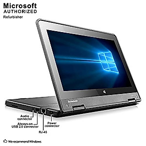 Lenovo Thinkpad Yoga 11e Laptop 11.6inch Touchscreen Convertible Ultrabook PC, Intel Quad Core Processor, 128GB Solid State Drive, 4GB DDR3 RAM, HD Webcam, LED, HDMI, Bluetooth, Windows 10 (Renewed)