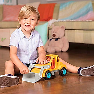 Battat – Toy Bulldozer – Classic Toddler Trucks – Yellow Construction Toy- Soft Rubber Wheels – Front End Loader- 18 Months +
