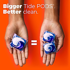 Tide Hygienic Clean Heavy 10x Duty Power PODS Laundry Detergent Pacs Original 63 count For Visible and Invisible Dirt (Pack of 1)