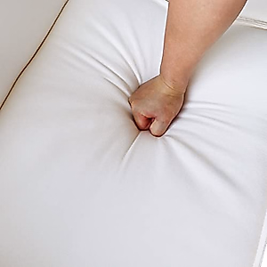 Woanke Convertible Sleeper, Futon Sofa Arms Split Back Design, Compact Couch Bed for Living Room, White