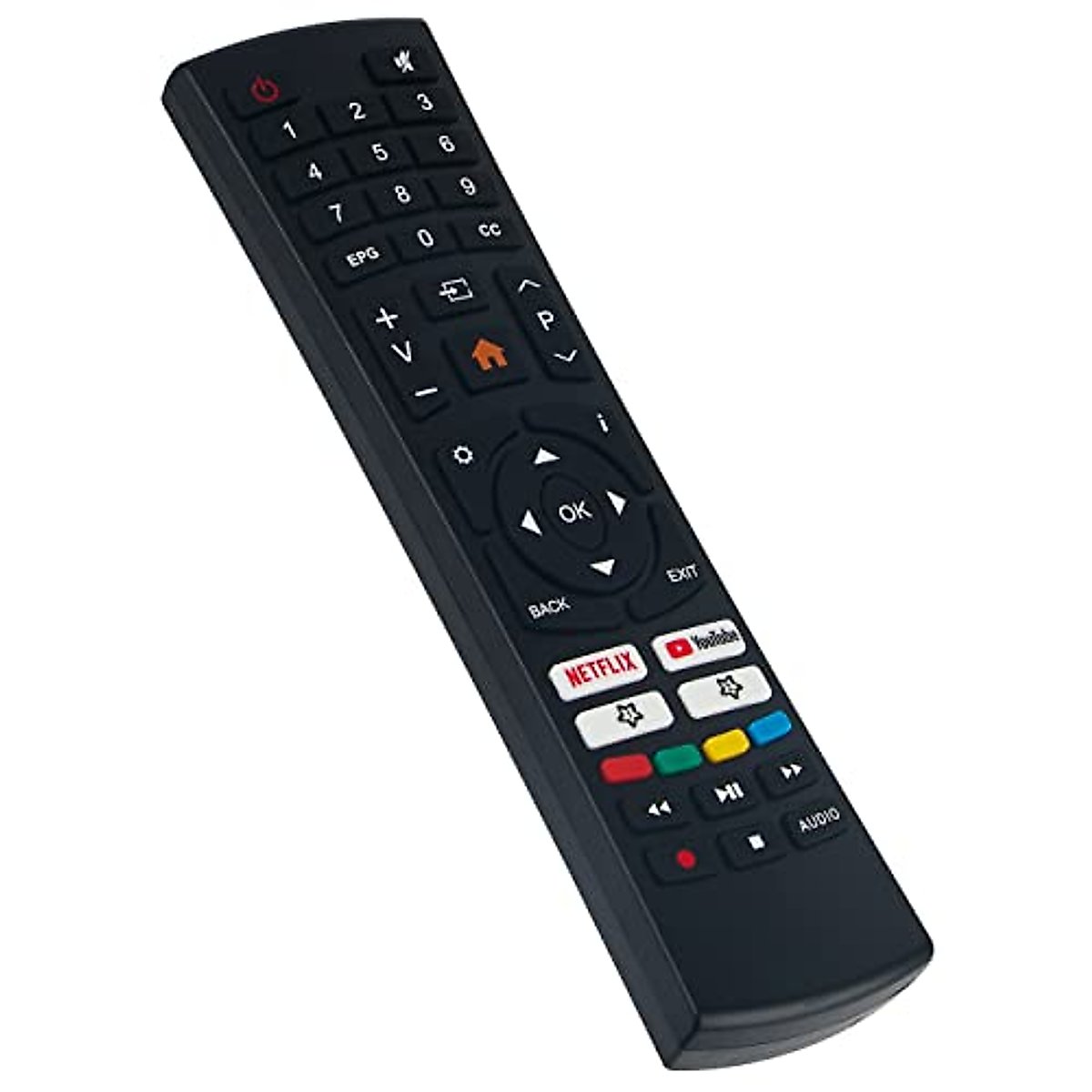 Replace Remote Control operates for SANSUI CAIXUN Smart TV EC32S2N ES32S1N S32P28N S40P28FN S43P28F S43P28FN S55A6U with Net-Flix You-Tube APP Key Button
