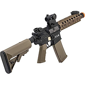 Evike Airsoft - Specna Arm.s/Rock River Arm.s Licensed CORE Series M.4 AEG (Model: M.4 SB.R Sup.Press.ed / 2-Tone Black & Tan)