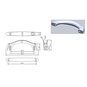 Richelieu Hardware BP81176BORB Newtonbrook Collection 3-inch (76 mm) Center-to-Center Brushed Oil-Rubbed Bronze Modern Cabinet and Drawer Pull Handle for Kitchen, Bathroom, and Furniture