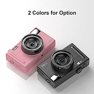 Camnoon 1080P Compact Digital Camera 48MP 3.0 Inch LCD Screen Auto Focus 16x Digital Zoom Anti Shake Smile Capture, Beauty Built-in Flash Battery Selfie Mirror Kids Teen Friends