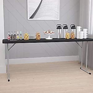 Flash Furniture 6-Foot Black Plastic Folding Training Table