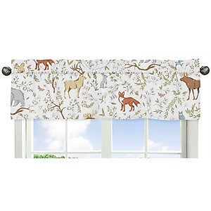 Sweet Jojo Designs Blue, Grey and White Woodland Deer Fox Bear Animal Toile 4 Piece Boy or Girl Kids Childrens Twin Bedding Set