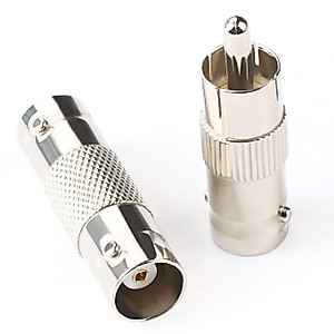 2-Pack 125ft Black Pre-Made All-in-One BNC Male to Male Video and Power Cable Wire Cord with RCA Connector for CCTV Security Camera