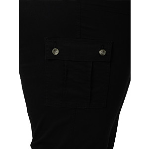 Lee Women's Plus Size Ultra Lux Comfort with Flex-To-Go Cargo Capri Pant Black 18 Plus