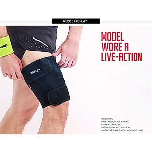 Mcolics Compression Thigh Recovery Sleeve for Hamstring Pain, Groin Pain, & Quad Support - Guaranteed to Speed up Recovery & Relieve Pain and Soreness - Great for Running & All Sports! (1 Sleeve)