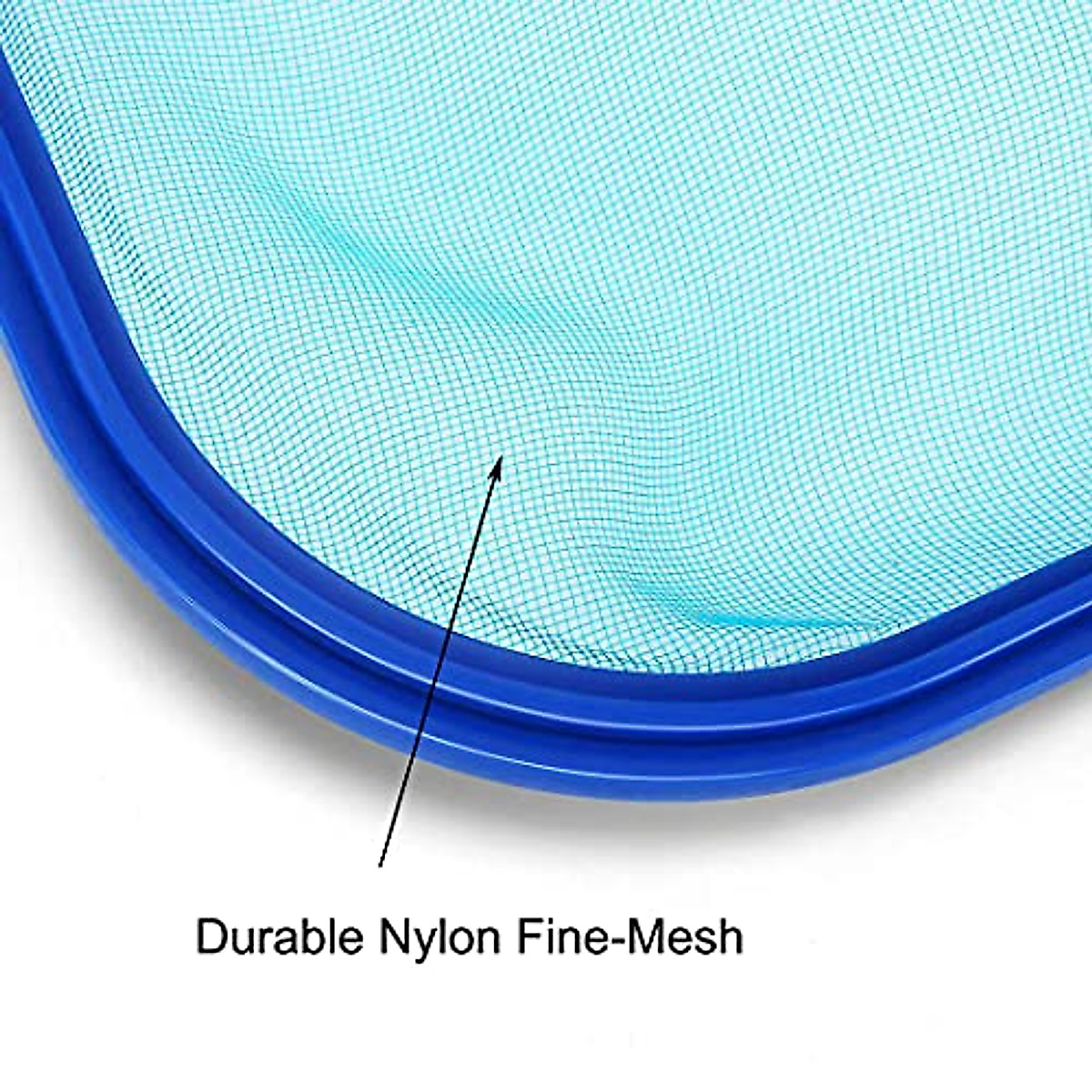 Evob Pool Skimmer Net with Adjustable 17-40" Telescopic Pole - Fine Mesh Net - Leaf Skimmer for Cleaning Surface of Swimming Pools, Hot Tubs, Spas and Fountains