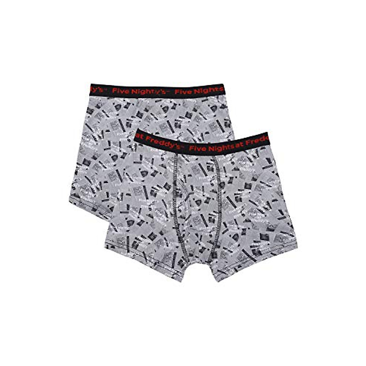 Intimo Boys' Big Five Nights at Freddy's Underwear 2 Pack, Multi-Colored, 10
