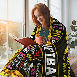 Wotail Softball Gifts for Girls, Softball Gifts, Softball Stuff, Softball Blanket, Softball Coach Gifts, Birthday Gift Idea Blanket, Softball Gifts 60"x 50"