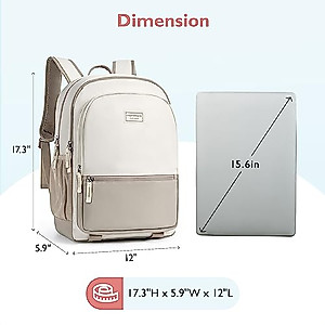 mommore School Backpack 3 Large Compartments Work Bookbag Water Resistant Lightweight Backpacks Casual Travel Backpack