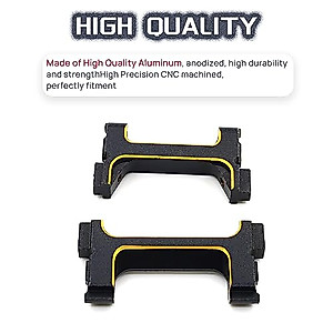 HOPLEX RC Bumper Mount Aluminum Alloy Front&Rear Bumper Mounts Set for Traxxas TRX4M Upgrade Parts 1/18 RC Crawler Car(Black Gold)