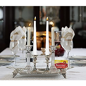 Ner Mitzvah Passover Seder Candles - 8 Hour Burn Time - European Made - Pack of 4 Taper Candles