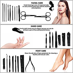 Manicure Set Professional Nail Clipper Kit-26 Pieces Stainless Steel Manicure Kit,nail Care Tools With Luxurious Travel Case