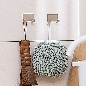 Ettori Shower Hooks Wall Hooks for Hanging 304 Stainless Steel Towel Hooks for Bathrooms, Razor Holder for Shower- 4 Pack