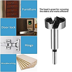 HPHOPE Forstner Bit Set 15Pcs, Forstner Bits for Wood, Wood Drilling with Round Shank, Drill Accessories, Ø10-50mm with Storage Case