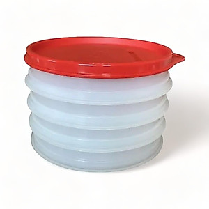 Tupperware Hamburger Press and Freezer Set in Chili Red