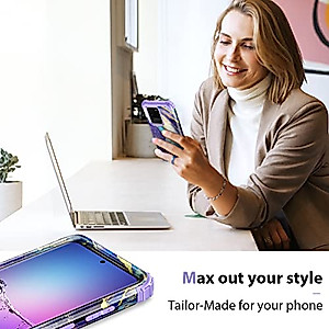 Rancase Compatible with Galaxy S20 Ultra Case,Three Layer Heavy Duty Shockproof Protection Hard Plastic Bumper +Soft Silicone Rubber Protective Case for Samsung Galaxy S20 Ultra 6.9 inch,Purple