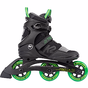 K2 SKATE Trio Lt 100 Boa, Color: Black/Green, Size: 11 (I220202301110)