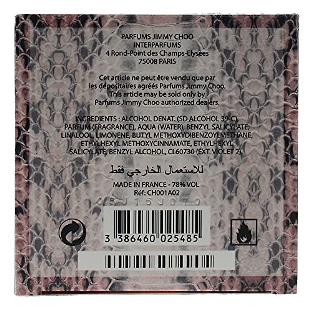 Jimmy Choo Eau De Parfum 2.0oz Spray