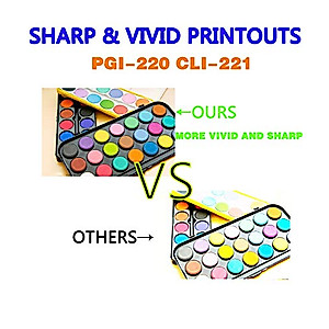 20-Pack Compatible PGI220 CLI221 Ink Cartridge PGI-220 CLI-221 Used for Canon PIXMA MX860 MX870 MP540 MP550 MP560 MP620 MP640 MP980 IP3600 IP4700 Printer (4XLBK/4BK/4C/4M/4Y), by EasyPrint