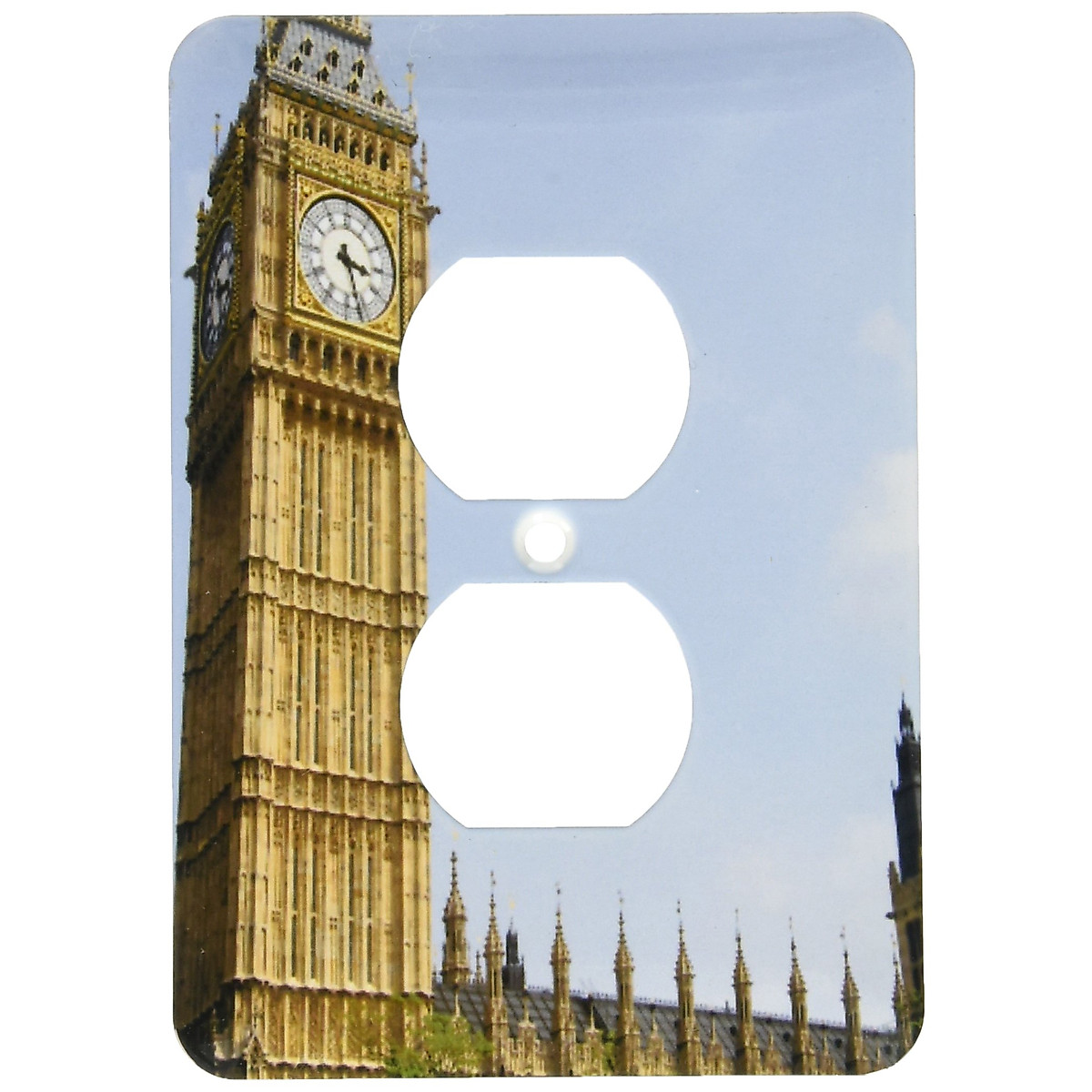 3dRose lsp_82737_6 England, London, Big Ben Clock Tower Eu33 Cmi0303 Cindy Miller Hopkins 2 Plug Outlet Cover
