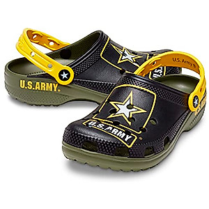 Crocs Unisex Classic United States Military Clogs, Army, 11 US Men