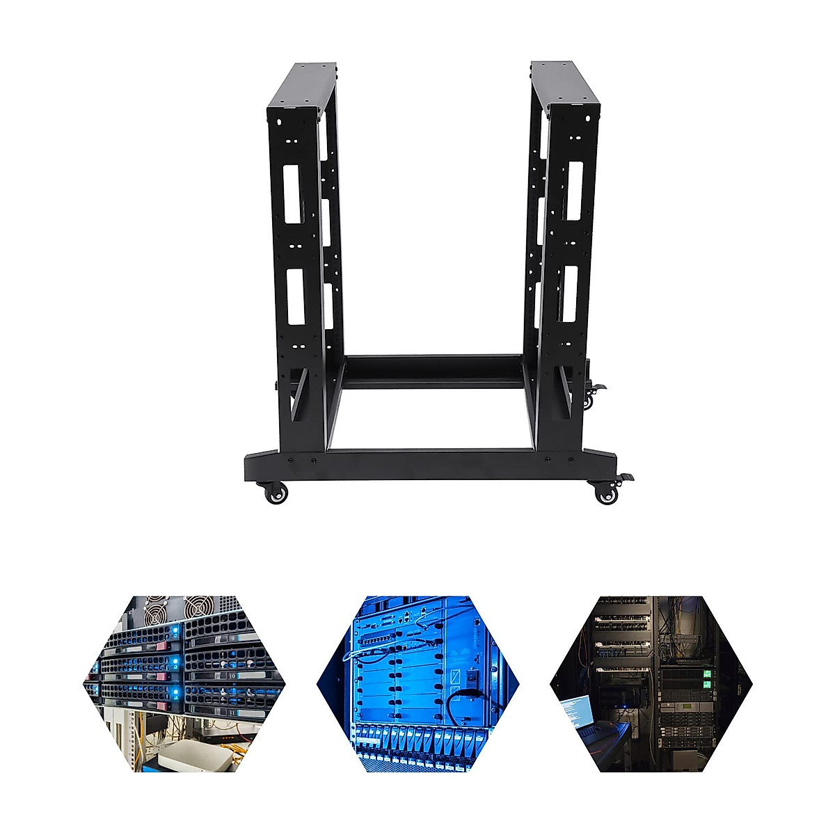 Open Frame Server Rack 15U 19-inch Rolling Server/Audio Rack Free ...