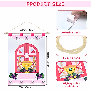SmoothNovelty First Communion Banner Kit 9 x 12 Inches Felt Holy Communion Banner First Communion Grapes Craft 1st Communion Banner Kit for Church Sunday School Boys Girls DIY Catholic (Pink)