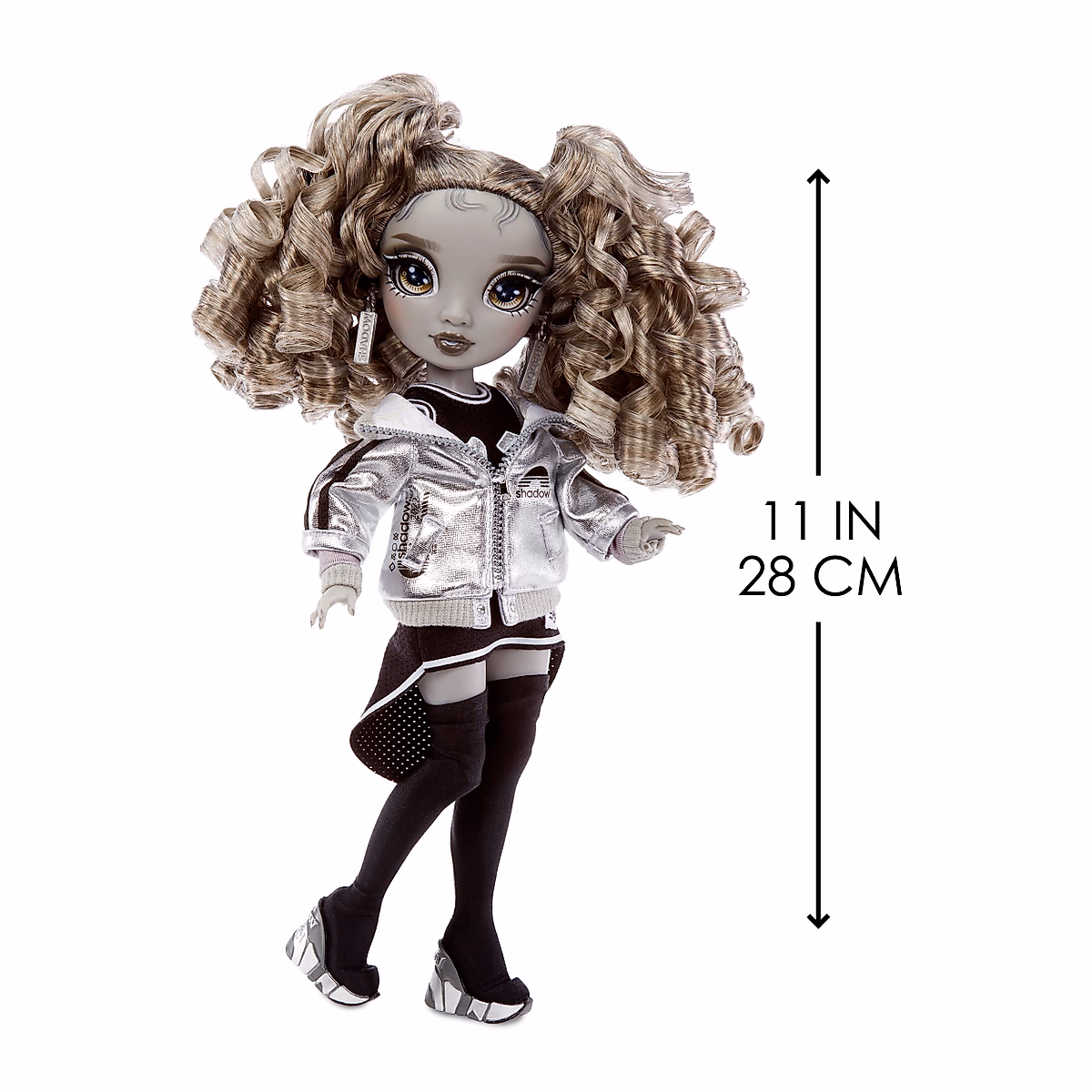 Rainbow High Nicole Steel Grayscale Fashion Doll with 2 Outfits and Accessories, Gift for Kids 6-12