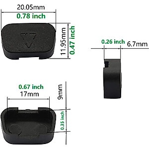 SHANFEILU VGA Port Cover Anti Dust Cap VGA Plug Protector for RS232,DB15,DB9 VGA Male Port Connectors 50 PCS 17 mm x 9 mm(Black)