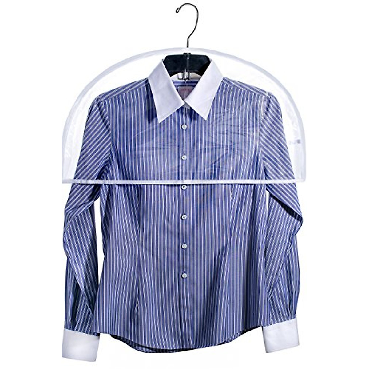 Clear Vinyl Shoulder Covers Closet Suit Protects Storage Home Decor Set of 12, 12"H x 22"W x 2"D