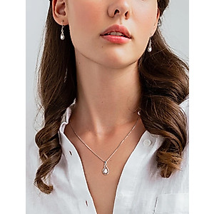 Starchenie Infinity Dangle Drop Earrings Sterling Silver Teardrop Leverback Earrings Created Opal Twisted Jewelry