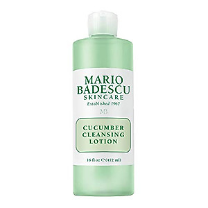 Mario Badescu Cucumber Cleansing Lotion for Combination and Oily Skin| Facial Toner that Cools and Clarifies |Formulated with Cucumber Extract| 16 FL OZ