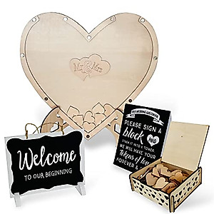 Wedding Guest Book Alternative - Personalized Heart Guest Book, Rustic Wedding Guest Book, Heart Drop Wedding Reception, Heart Frame Wedding Guest Book, Wooden Drop Box, Guest Book Sign