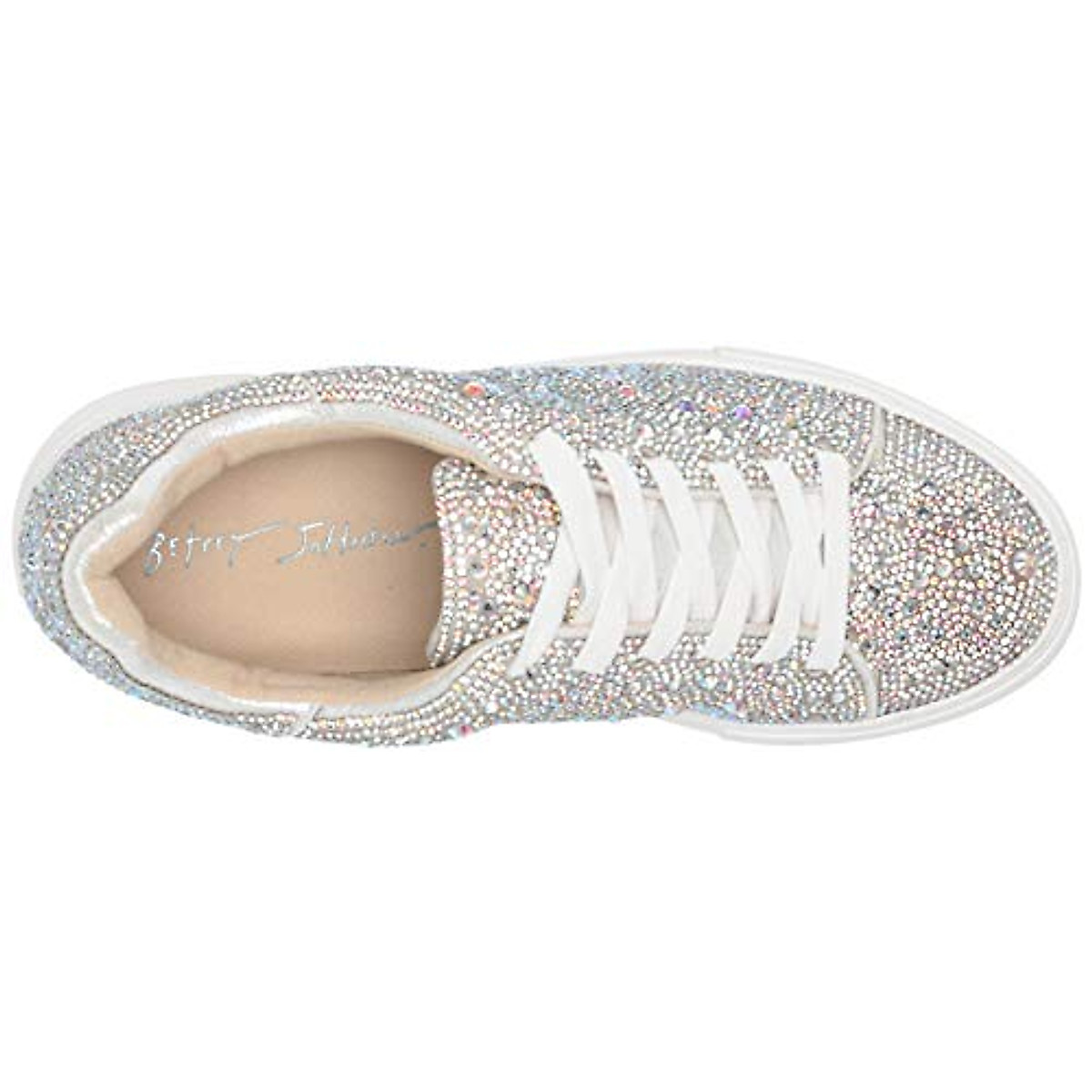 Betsey Johnson womens Sidny Sneaker, Rhinestone, 7.5 US