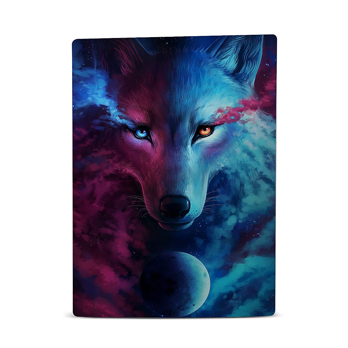 Head Case Designs Officially Licensed Jonas JoJoesArt Jödicke Wolf Galaxy Art Mix Matte Vinyl Faceplate Sticker Gaming Skin Case Cover Compatible with Sony Playstation 5 PS5 Disc Edition Console