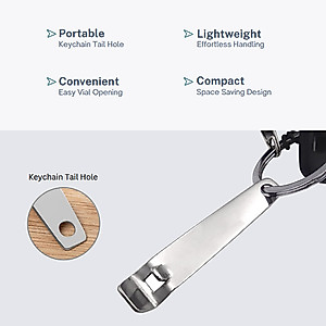 3 Pack Mini Vial Openers - Versatile Stainless Steel Oral Liquid Decappers for Botox, Medicines, and Beverages - Compact and Durable Bottle Opener Tool for Nurses, Pharmacies, and Home Use