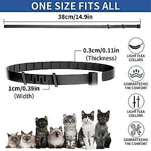 4 Pack Flea Collar for Cats, 32 Months Flea and Tick Prevention for Cats, Waterproof Cat Flea Collar, Natural Cat Flea and Tick Treatment, Adjustable Flea and Tick Collar for Cats Kittens(4 Colors)