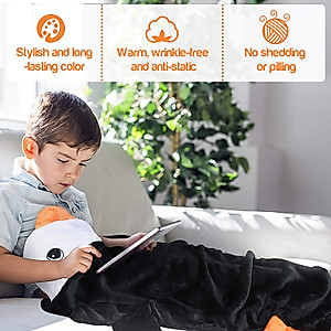 Catalonia Penguin Tails Blanket, Super Soft Plush Kids Sleeping Blanket Bag for Toddler Children Teens Boys Girls,Gift Idea