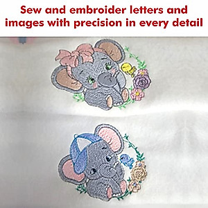 Super B Polyester Embroidery Thread, 40wt Large Spool 5000m, Embroidery Thread for Commercial & Domestic Machine, 175 Popular Colors Machine Embroidery Thread, 100% Polyester - White 010