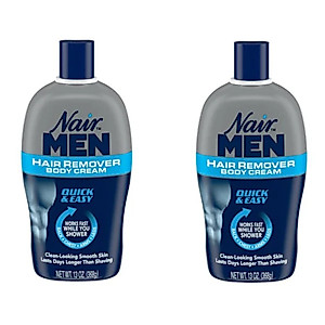 Nair Hair Remover for Men Hair Remover Body Cream, 13 oz (2-Pack)