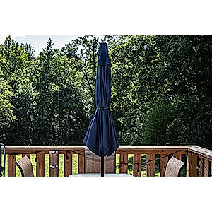 SGT KNOTS Patio Umbrella Bungee Strap Cord with Ball - Long Lasting, Highly Flexible & Durable Umbrella Tie (2 Pack, Tan)